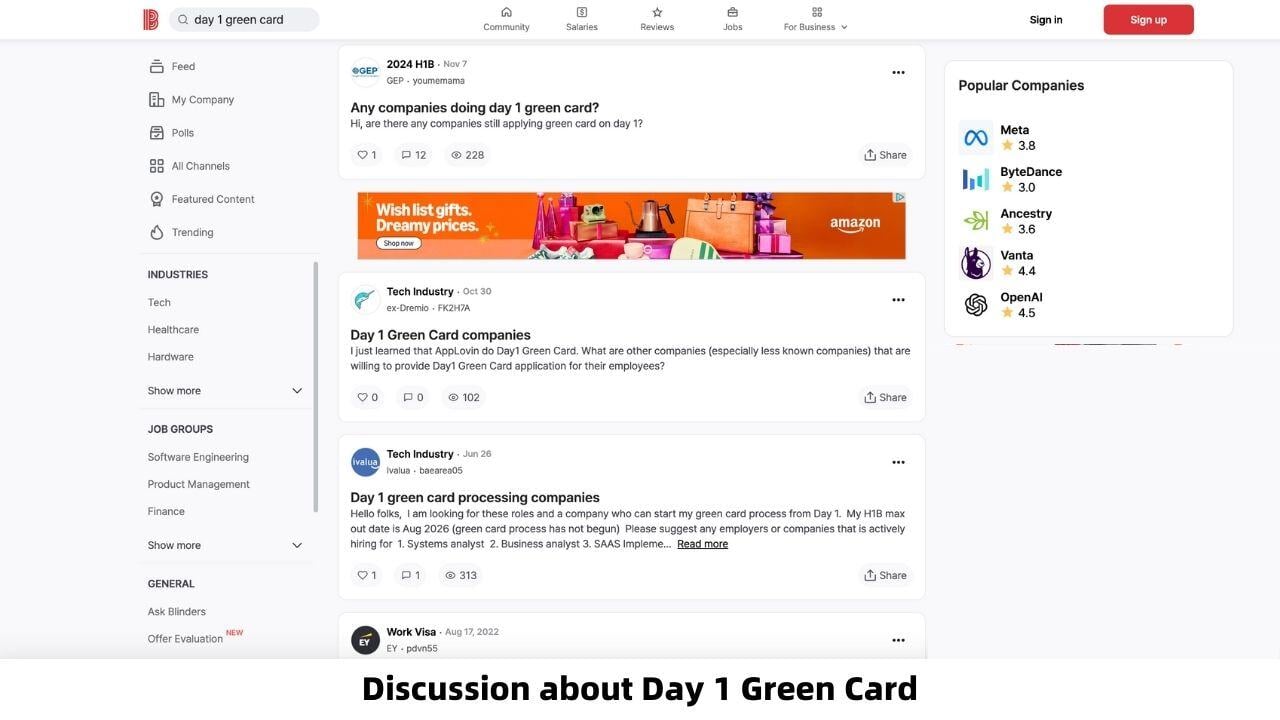 Day-1 Green Card Support: How? Who? and Why?