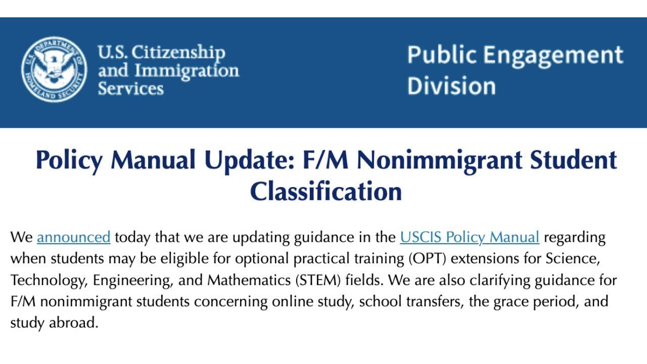 New USCIS OPT Rules: Greater Flexibility for International Students